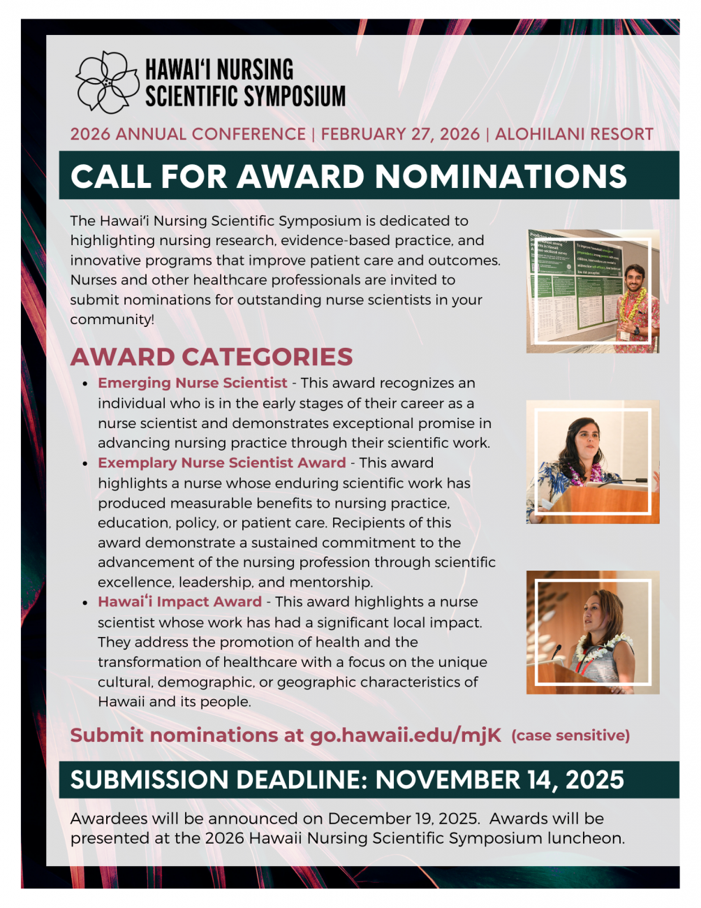 Call for Award Nominations | Hawai‘i State Center for Nursing